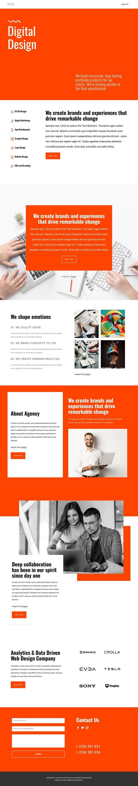 We Create Experiences Css Template