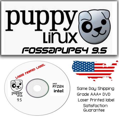 Used Puppy Linux 95 Liveinstaller Dvd Perfect For Older 64 Bit Pcs