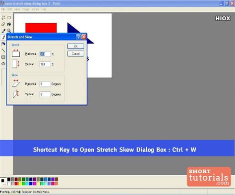 Open Stretch Skew Dialog Box