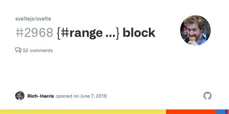 Range Block · Issue 2968 · Sveltejssvelte · Github