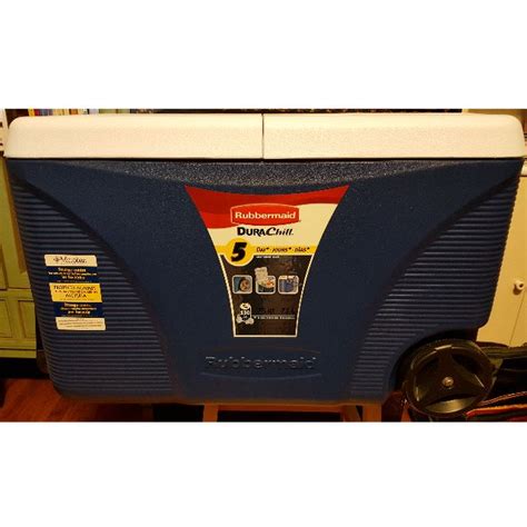 Rubbermaid 5 Day Wheeled Ice Chestcooler 75 Quart Blue Everything