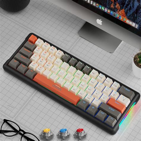 Jual Keyboard Mechanical Mini Key Kombinasi Multi Warna LED Backlit RGB Mechanical Keyboard