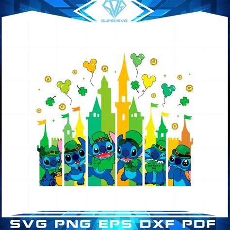 Disney Stitch St Patricks Day Svg For Cricut Sublimation Files