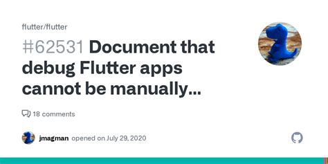 Document That Debug Flutter Apps Cannot Be Manually Launched On The Device On Ios 14 · Issue