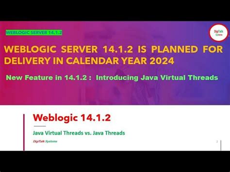 Digi Talk On Linkedin Weblogic Server 1412 About To Release In 2024