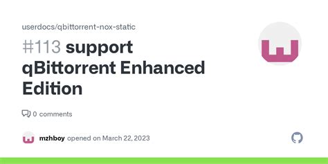 Support QBittorrent Enhanced Edition Issue Userdocs Qbittorrent Nox Static GitHub