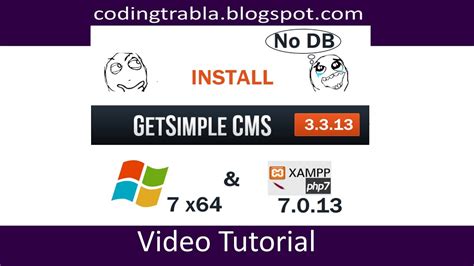 Install Getsimplecms 3313 On Windows 7 Localhost Xampp 7013 With Php7 Opensource Php Cms
