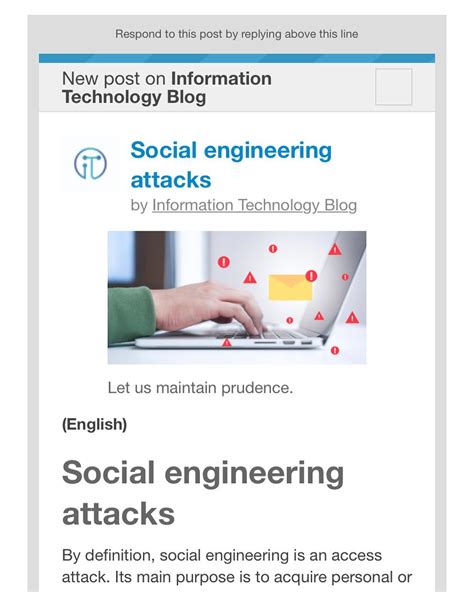 It Tech Blog New Post On My Site Social Engineering 🧑🏻‍💻👩🏻‍💻🕵🏻🕵🏻‍♂️ Security Websecurity