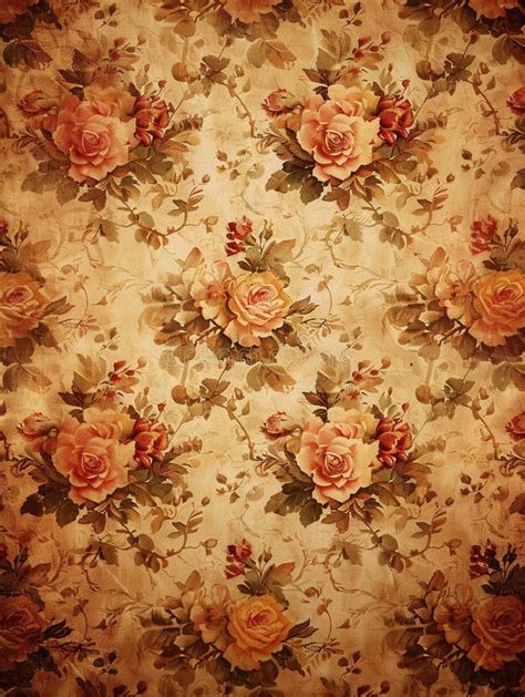A Vintage Floral Wallpaper Pattern Featuring Delicate Roses And Vines