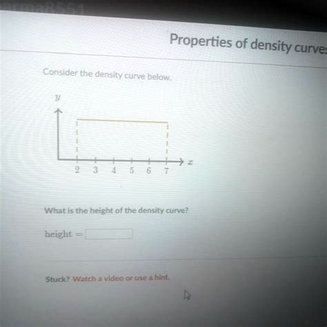 Properties Of Density Curve Consider The Dens Curve Below Whae Is The Neight Of The Density