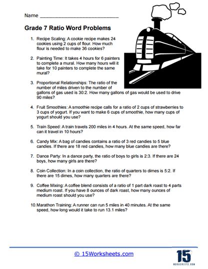 Ratio And Proportions Word Problems Worksheets Worksheets Library