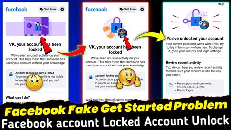 Facebook Lock Get Started Problem Your Account Has Been Locked