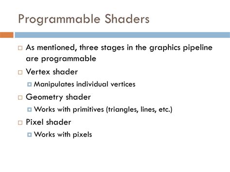 Ppt Graphics Pipeline And Shader S Powerpoint Presentation Free