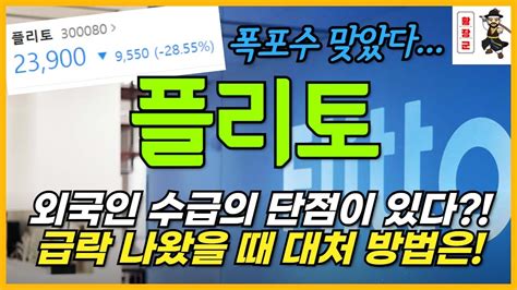 플리토 주가 전망 포트에 없더라도 이런 종목 대응 전략 배워가세요 플리토 분석 주식황장군 Youtube