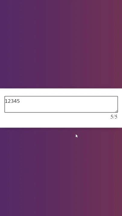 Limit Input Character Html Css And Javascript Shorts Youtube