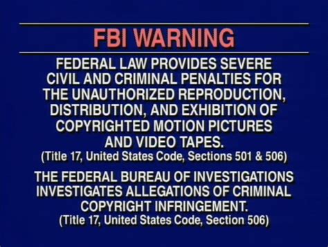 Fbi Warning Logo Lyrick Studios