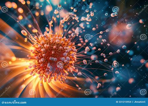 3d Viral Cell Low Poly Polygonal Triangle Infection Chronic Disease