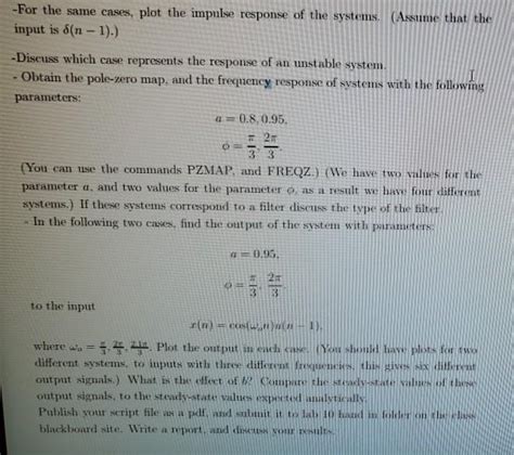 Solved Using MATLAB Take System 6 6 1 Y N 2 A Cos O Chegg