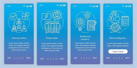 Benefits Of Ethical Business Practices On Onboarding Mobile App Screen