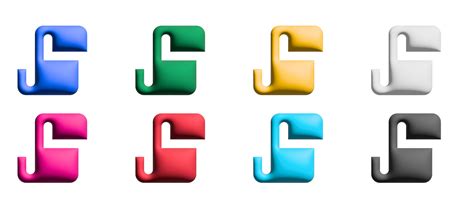 Script Icon Set Colored Symbols Graphic Elements 16617498 Png