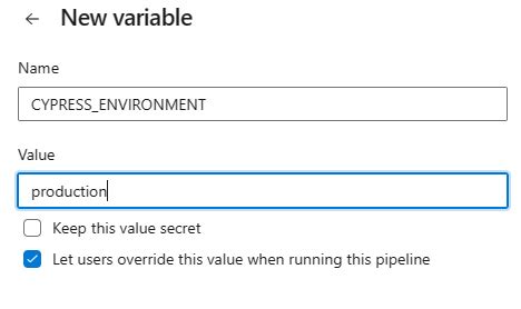 Dynamically Setting The Cypress BaseUrl Using Azure Pipeline Variable