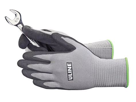 Uline Super Gription® Foam Nitrile Coated Gloves Large S 19890 L Uline