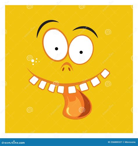 Crazy Face With Tongue Emoticon Outline Icon Vector Illustration