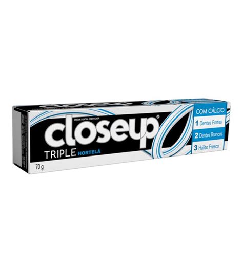 Creme Dental Closeup Triple Hortela 70g Preço Popular
