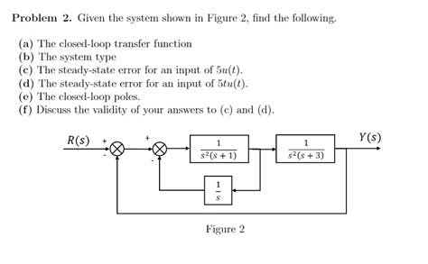 Problem 2 Given The System Shown In Figure 2 Find The Following A