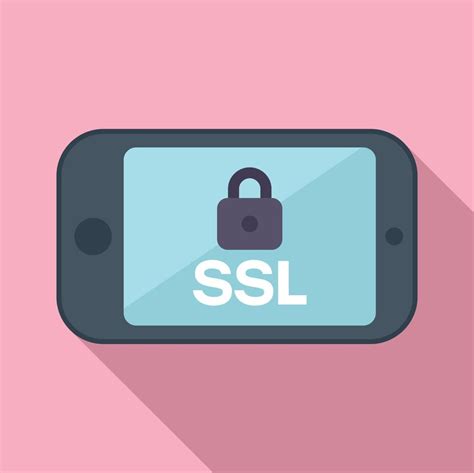 Smartphone SSL Certificate Icon Flat Vector Safety Network Vector Art At Vecteezy