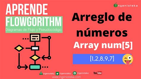 🔃25 Crear Arreglo De Numeros En Flowgorithm Ingeniotekaflowgorithm Youtube
