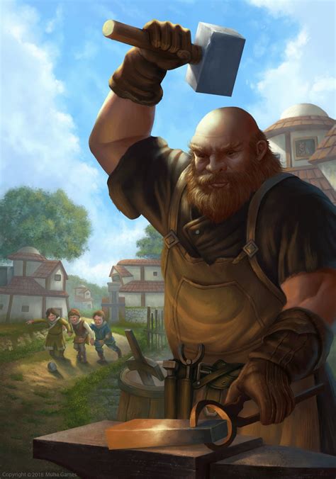Dwarf Village By Simon Zhong Montjart Rimaginarydwarves