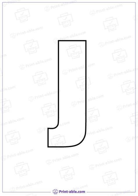 Free Bubble Letter J Printable Print Able