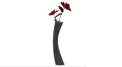 3d Model Of Landscaping Flower Vase Layout File In Autocad Format