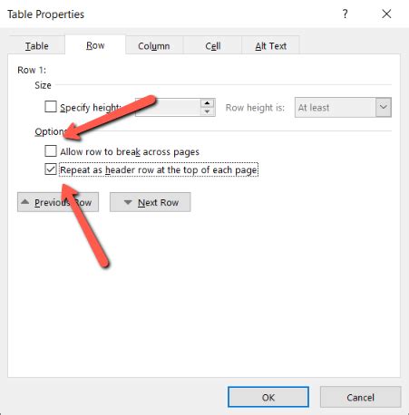 Accessible Tables In Microsoft Word