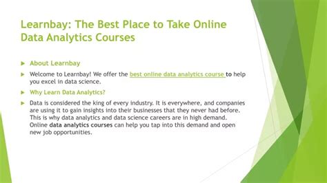 Ppt Learnbay The Best Place To Take Online Data Analytics Courses