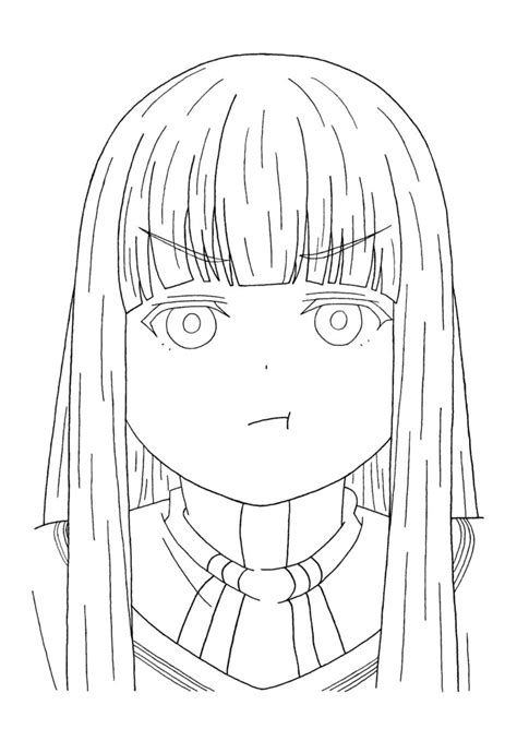 葬送のフリーレンフェルンむっすー ぬるぬりえ