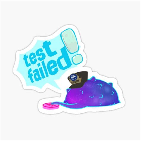 TEST FAILED Sticker For Sale By Beelzebub Boba Redbubble