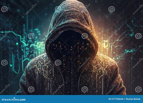 Cybersecurity Computer Hacker With Hoodie Vulnerability And Hacker