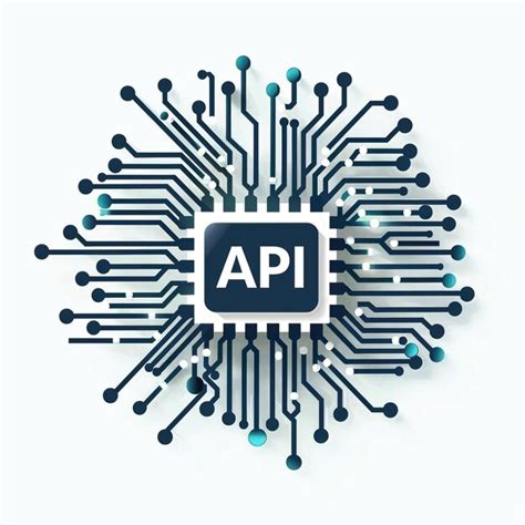 API Chip Circuit Diagram IllustrationxA Premium AI Generated Image