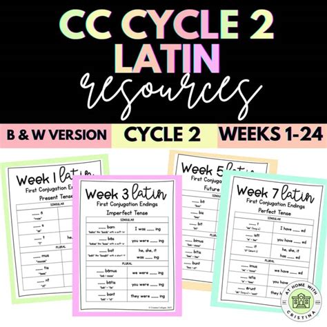 Cc Cycle 2 Latin Black And White Coloring Page Weeks 1 24 Classical Conversation