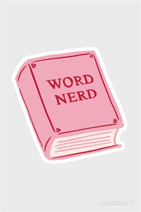 Word Nerd Book Sticker Reading Stickers For Kindle Decorating