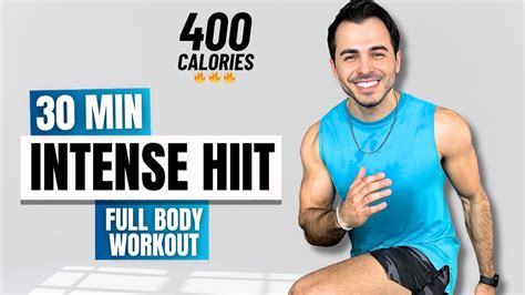30 Min Intense Hiit Full Body Workout No Equipment Youtube
