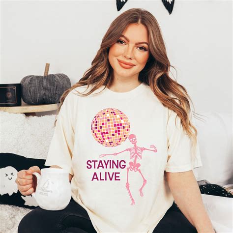 Staying Alive Disco Ball Garment Dyed Tee Simply Sage Market