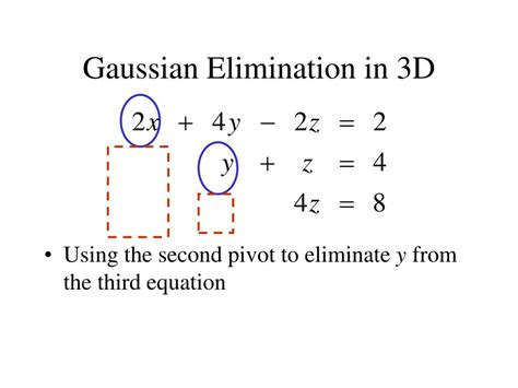 Ppt Lecture 6 Matrix Operations And Gaussian Elimination For Solving Linear Systems Powerpoint