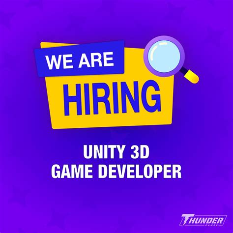 hiringnow unitydeveloper gamedevelopment thunder games