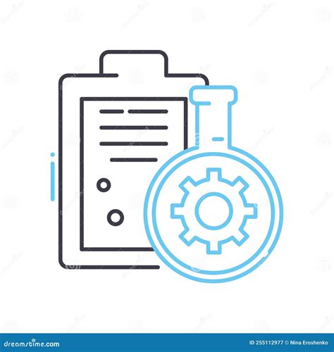 Research Project Line Icon Outline Symbol Vector Illustration