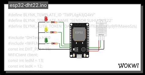 Modifikasi Suhu Dht22 Wokwi Esp32 Stm32 Arduino Simulator