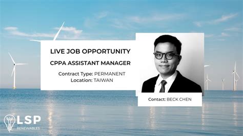 Lsp Renewables On Linkedin Cppa Assistant Manager Job In Taiwan