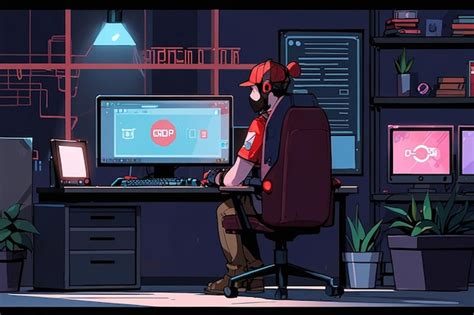 Video Game Developer Concept Illustration Premium Ai Generated Image